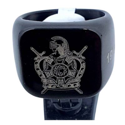 Black Gold Laser Engrave DeMolay Ring - DeMolay PH Store