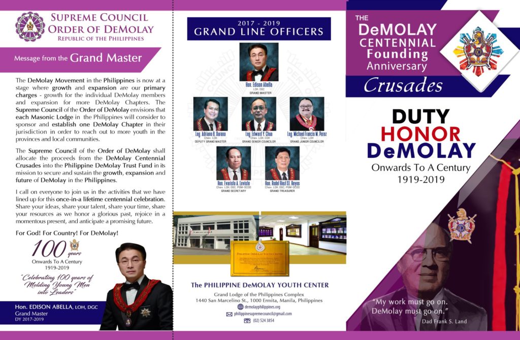 Active DeMolays Join the Centennial Crusades - Supreme Council Order of ...