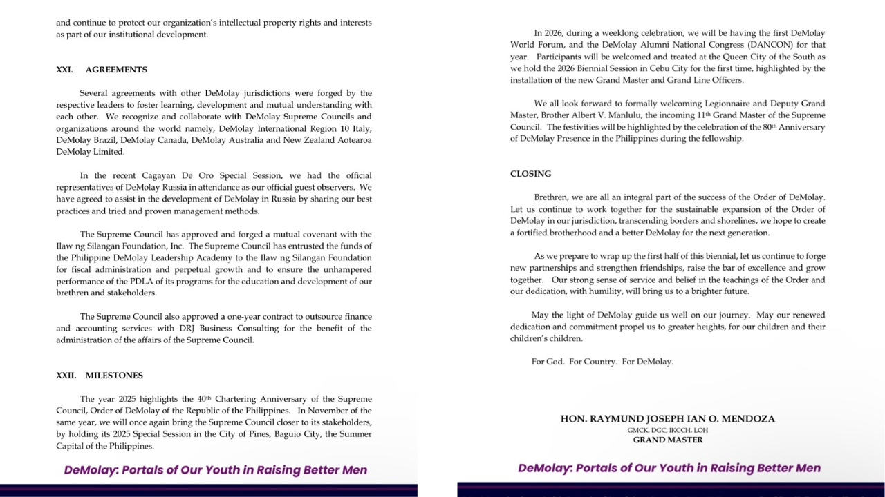 The Grand Master’s Year-End Report for 2024 - Supreme Council Order of ...